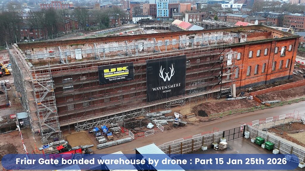 Constant flow - Friar Gate bonded warehouse & Engine house by drone ...