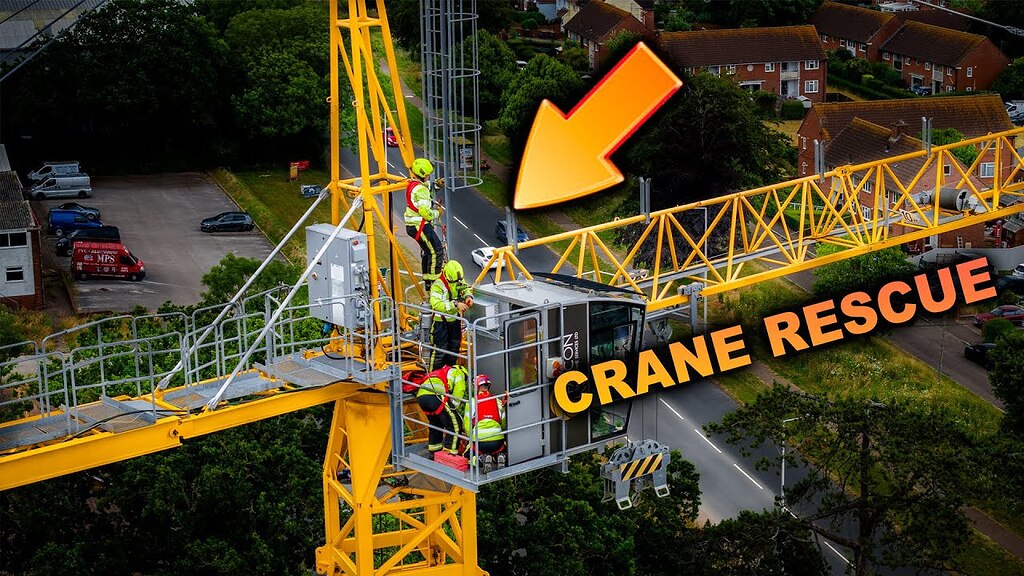 Fire & Rescue Service crane rescue exercise - Videos by Drone - Grey ...