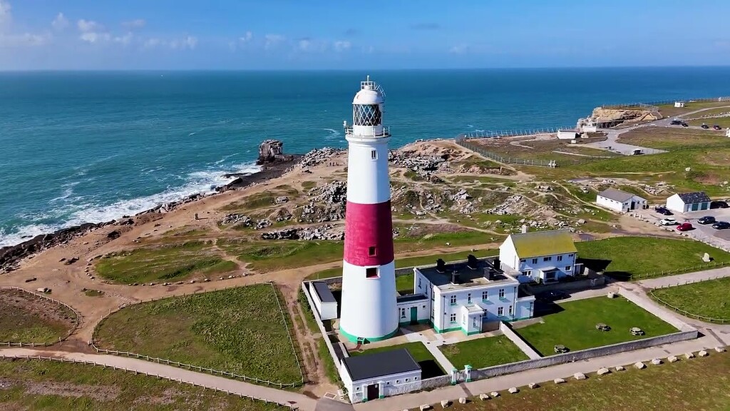 Portland Bill Lighthouse in Dorset - Videos by Drone - Grey Arrows ...