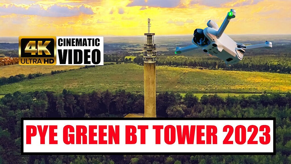 Pye Green BT Tower Cannock Chase - Videos by Drone - Grey Arrows Drone ...