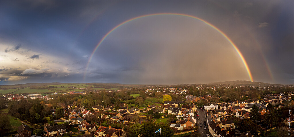 Double rainbow on the outskirts of Oxford - Photos by Drone - Grey ...