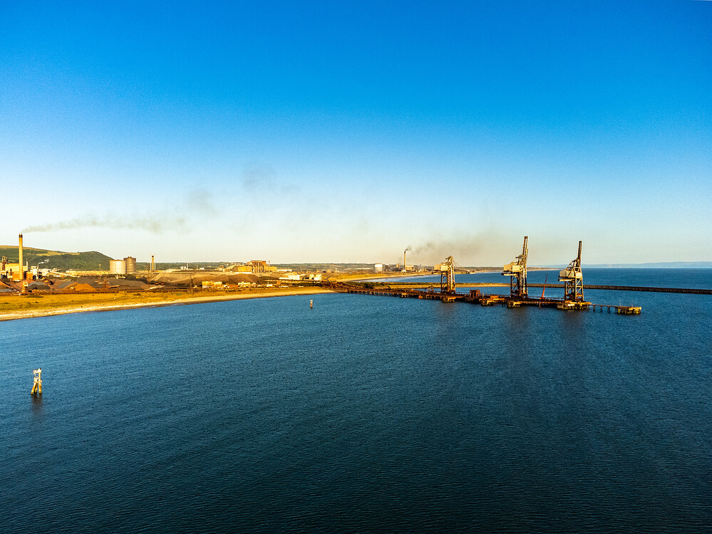 Iconic cranes at Port Talbot Steel Works - Photos by Drone - Grey ...