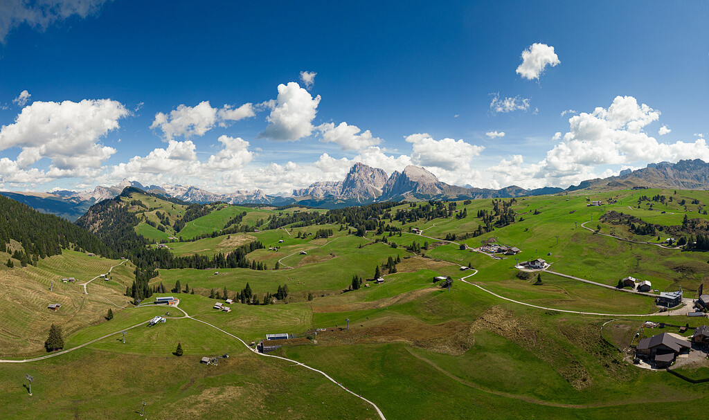 Alpe de Suisi, highest alpine meadow in Europe - Photos by Drone - Grey ...