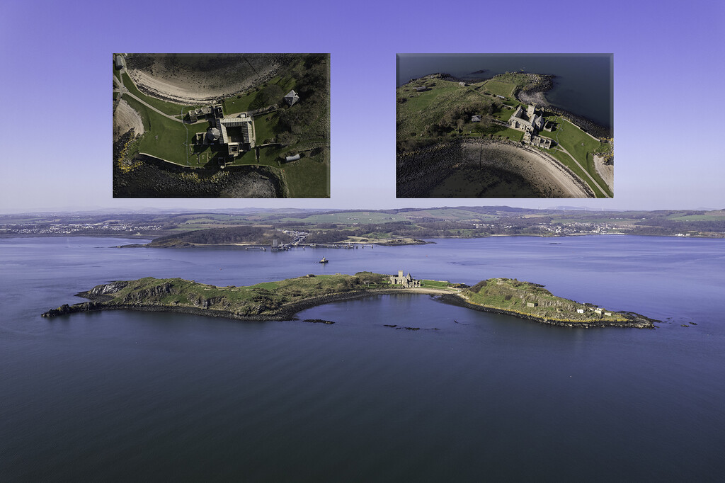 Inchcolm Island and Abbey - Photos by Drone - Grey Arrows Drone Club UK