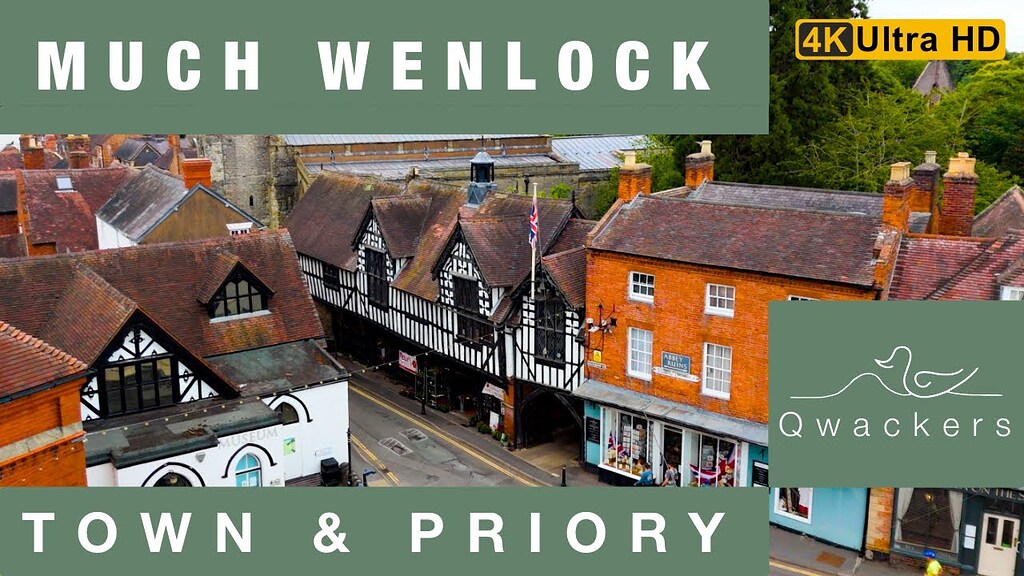 Much Wenlock Town and Priory - Videos by Drone - Grey Arrows Drone Club UK