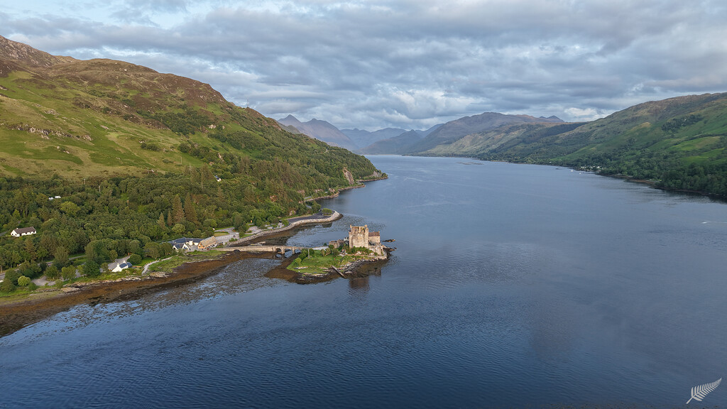 Eilean Donan and Dornie, Scotland - June 2025 - Photos by Drone - Grey ...