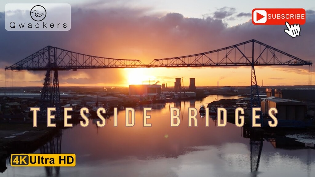 Teesside Bridges - Videos by Drone - Grey Arrows Drone Club UK