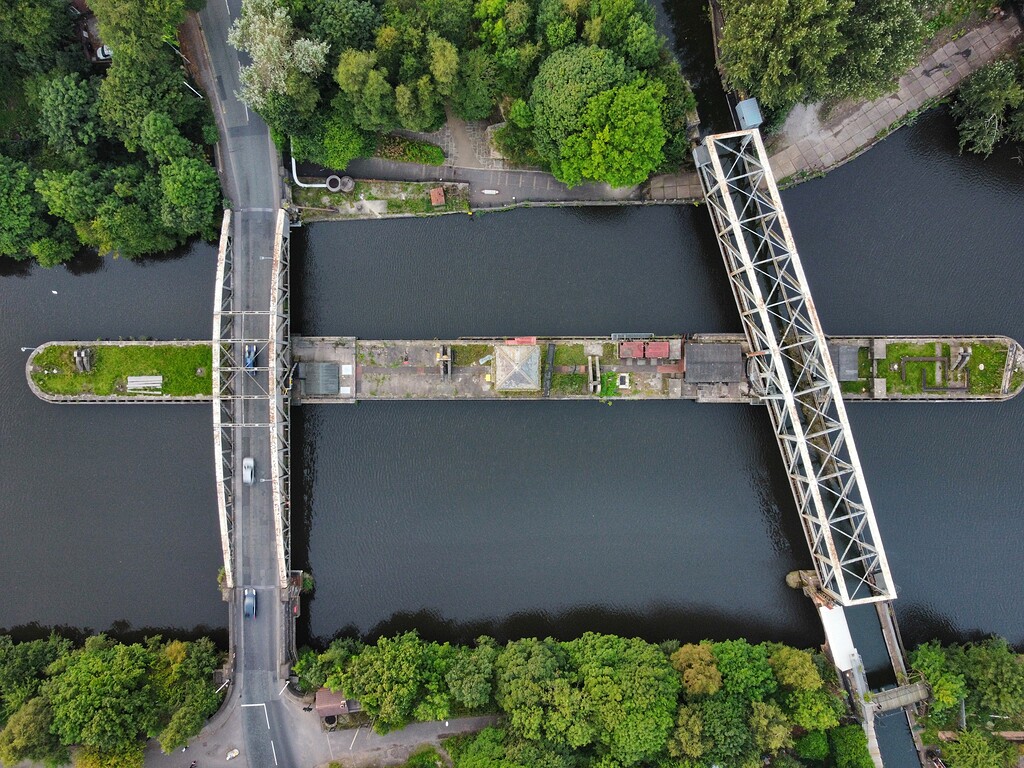 Barton Aqueduct and Swing Bridge, September 2021 - Photos by Drone ...