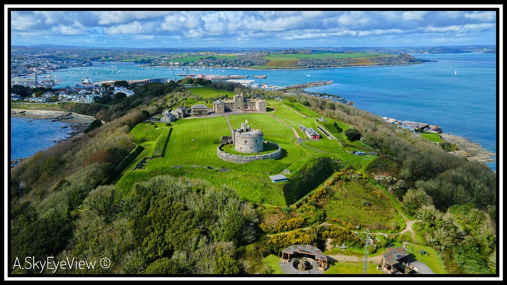 Pendennis Castle/Castle Beach Cornwall - Photos by Drone - Grey Arrows ...
