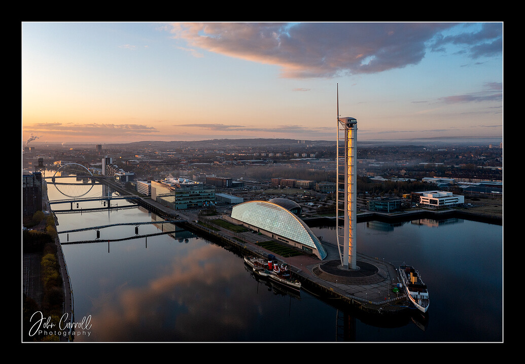Pacific Quay, River Clyde, Glasgow - Photos by Drone - Grey Arrows ...