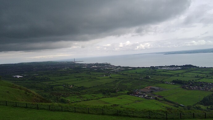 Knockagh Monument, Just North of Belfast - Photos by Drone - Grey ...