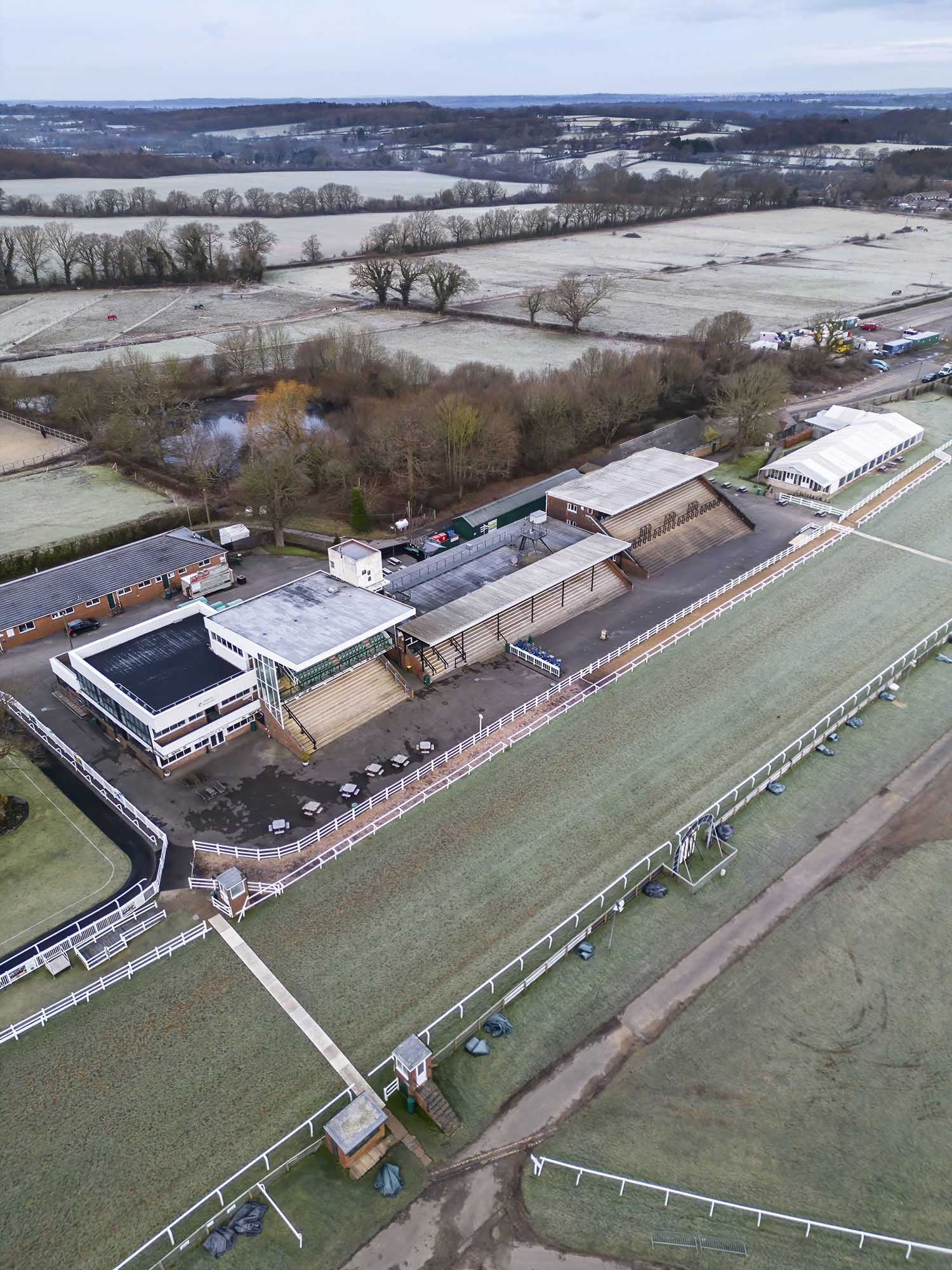 Plumpton Racecourse - Photos by Drone - Grey Arrows Drone Club UK