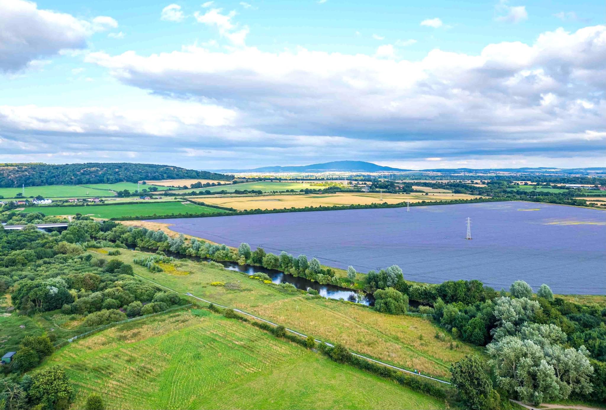 Haughmond Hill on the left the Wrekin in the centre and a colourful ...