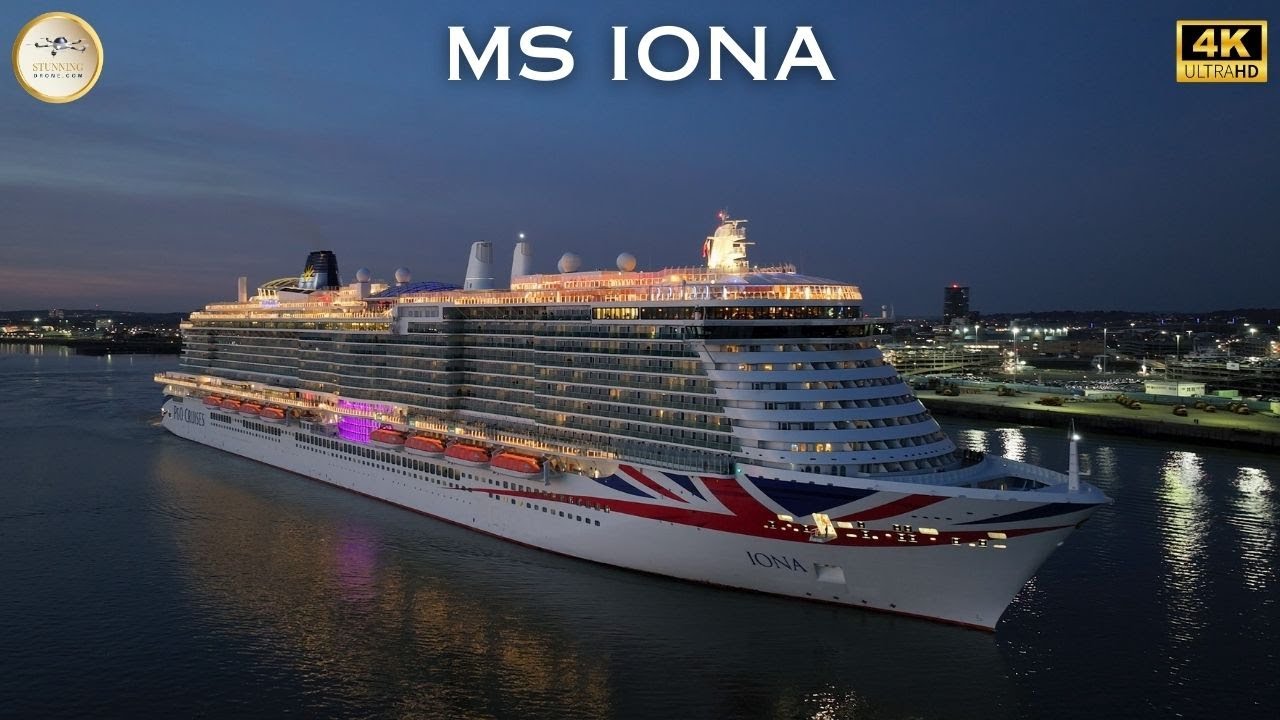 The Stunning MS IONA Leaving Southampton Port at Night - Videos by ...