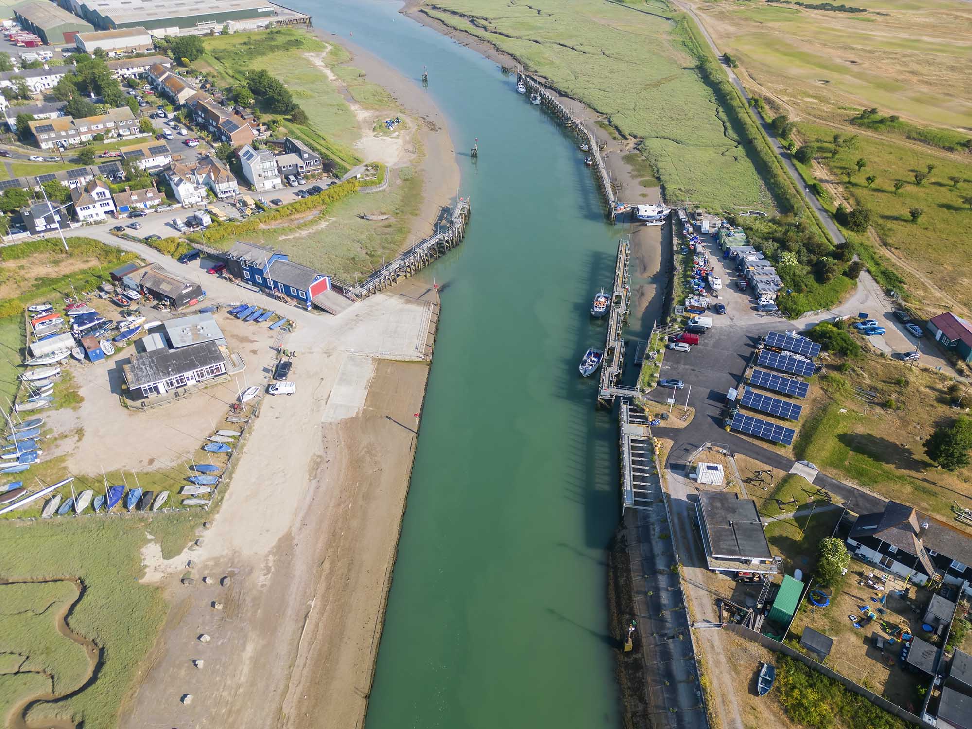 Entrance to Rye harbour - Photos by Drone - Grey Arrows Drone Club UK