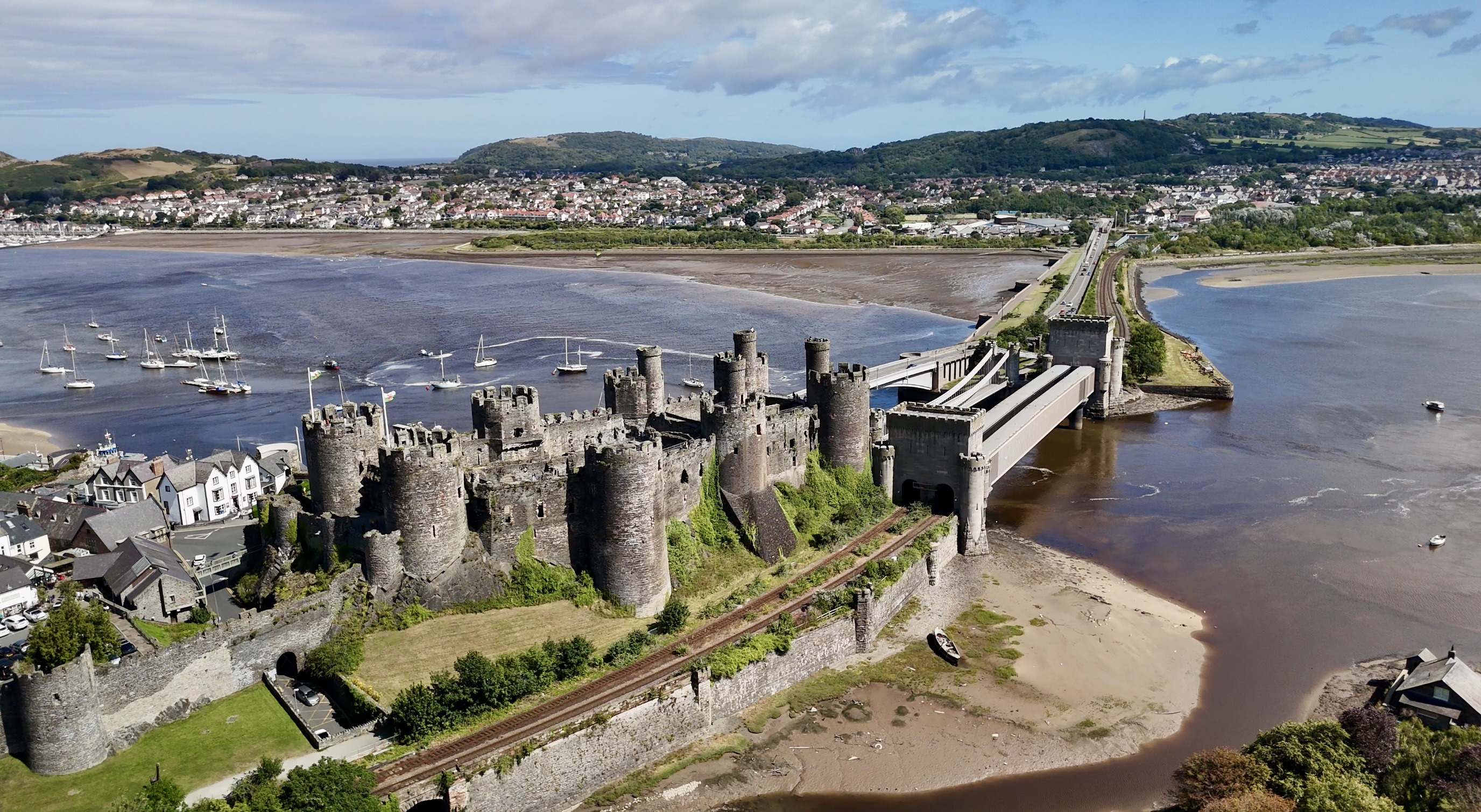 Conway Castle - Conway, Wales - Photos by Drone - Grey Arrows Drone Club UK