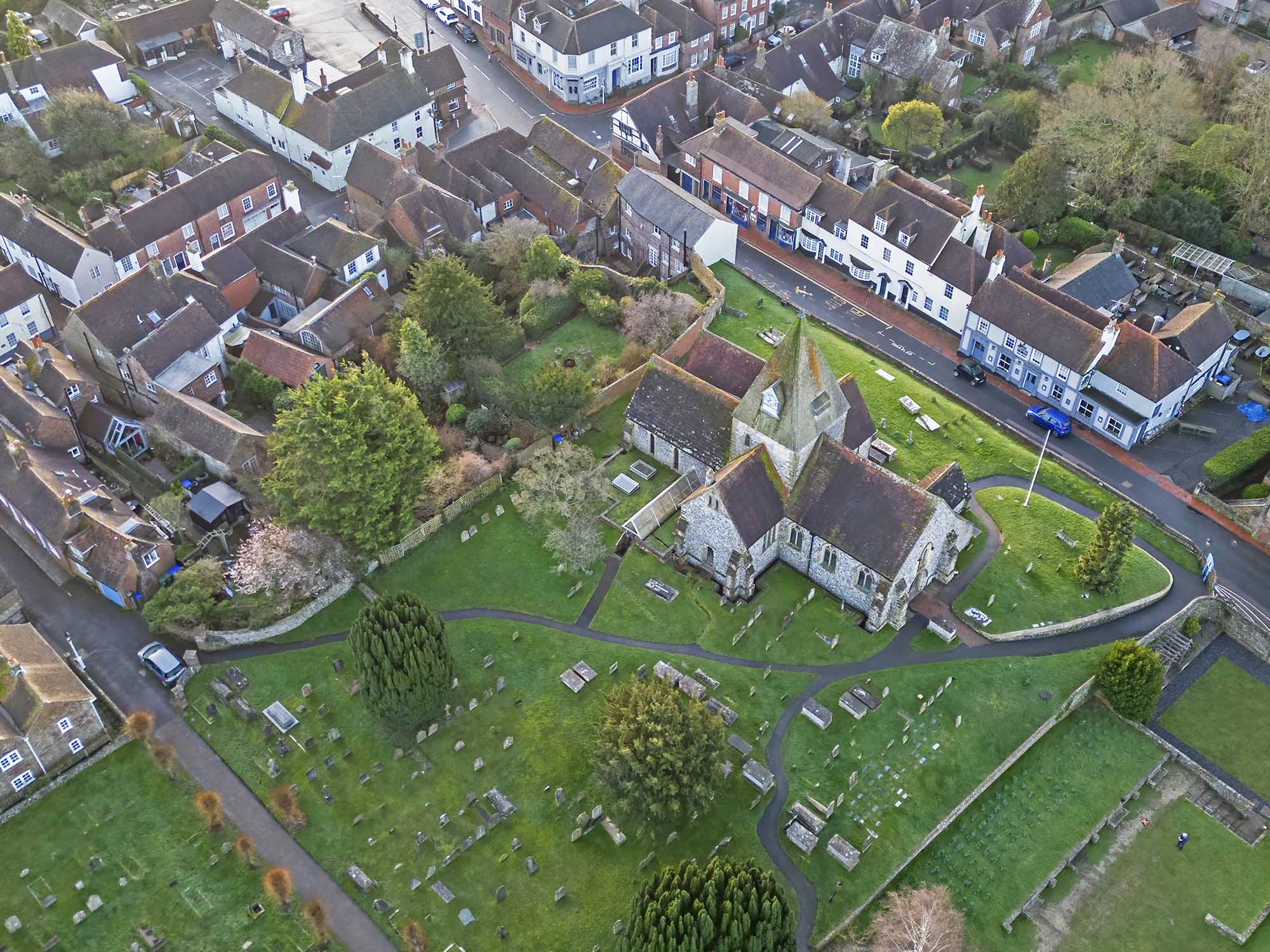 Ditchling Church and Village - Photos by Drone - Grey Arrows Drone Club UK