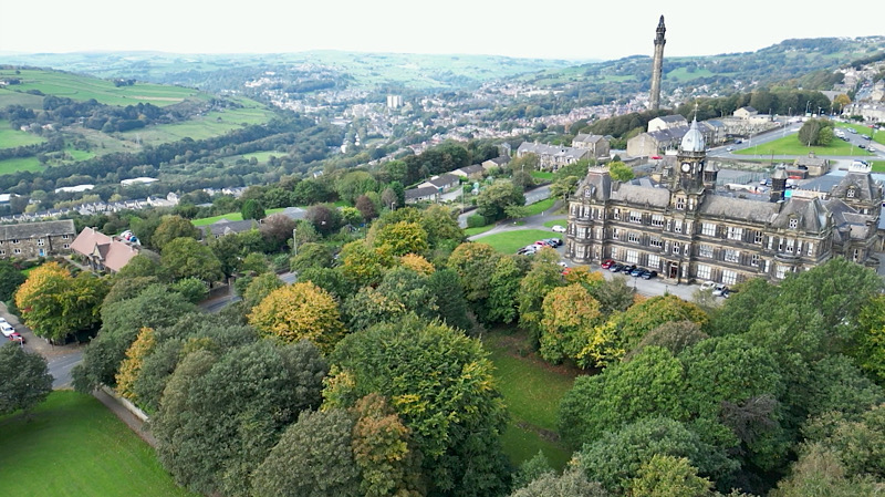 Halifax, Calderdale sights - Photos by Drone - Grey Arrows Drone Club UK