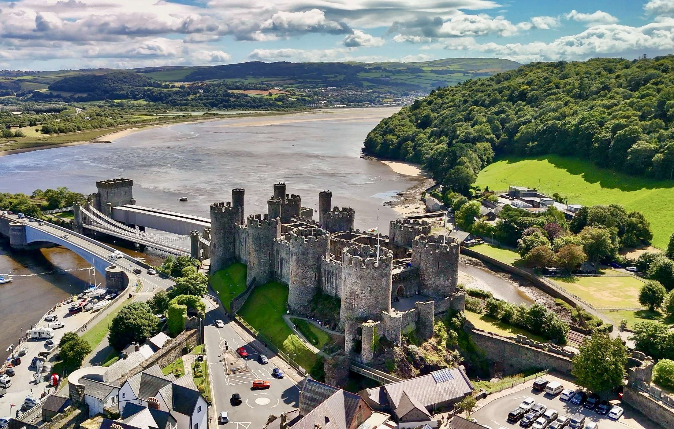 Conway Castle - Conway, Wales - Photos by Drone - Grey Arrows Drone Club UK