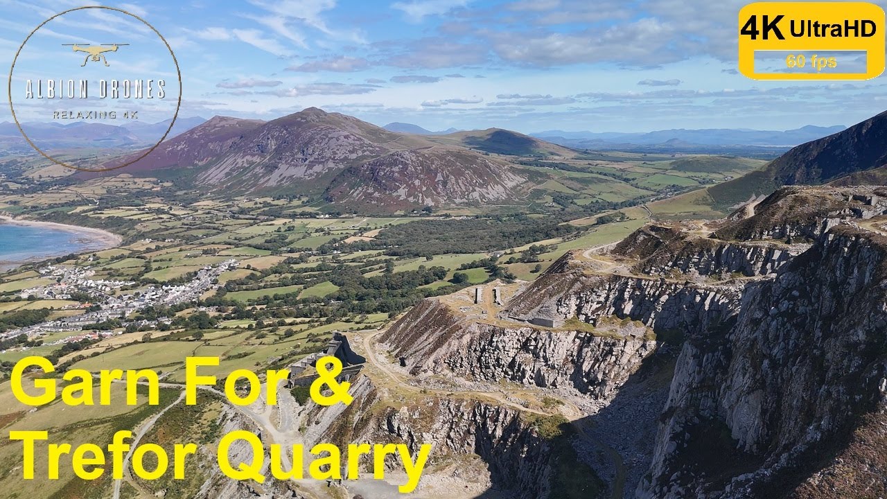 Garn For and Trefor Quarry - Stunning views and epic landscape by Drone ...
