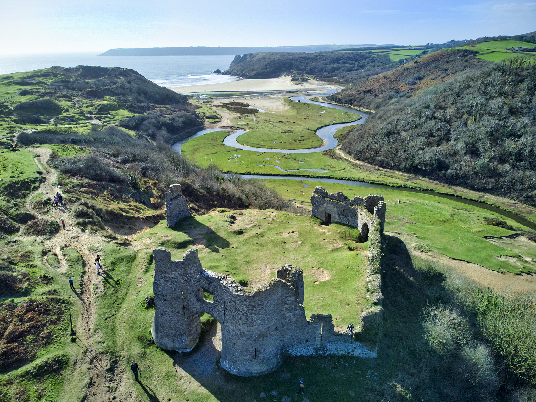 Pennard Castle - Photos by Drone - Grey Arrows Drone Club UK