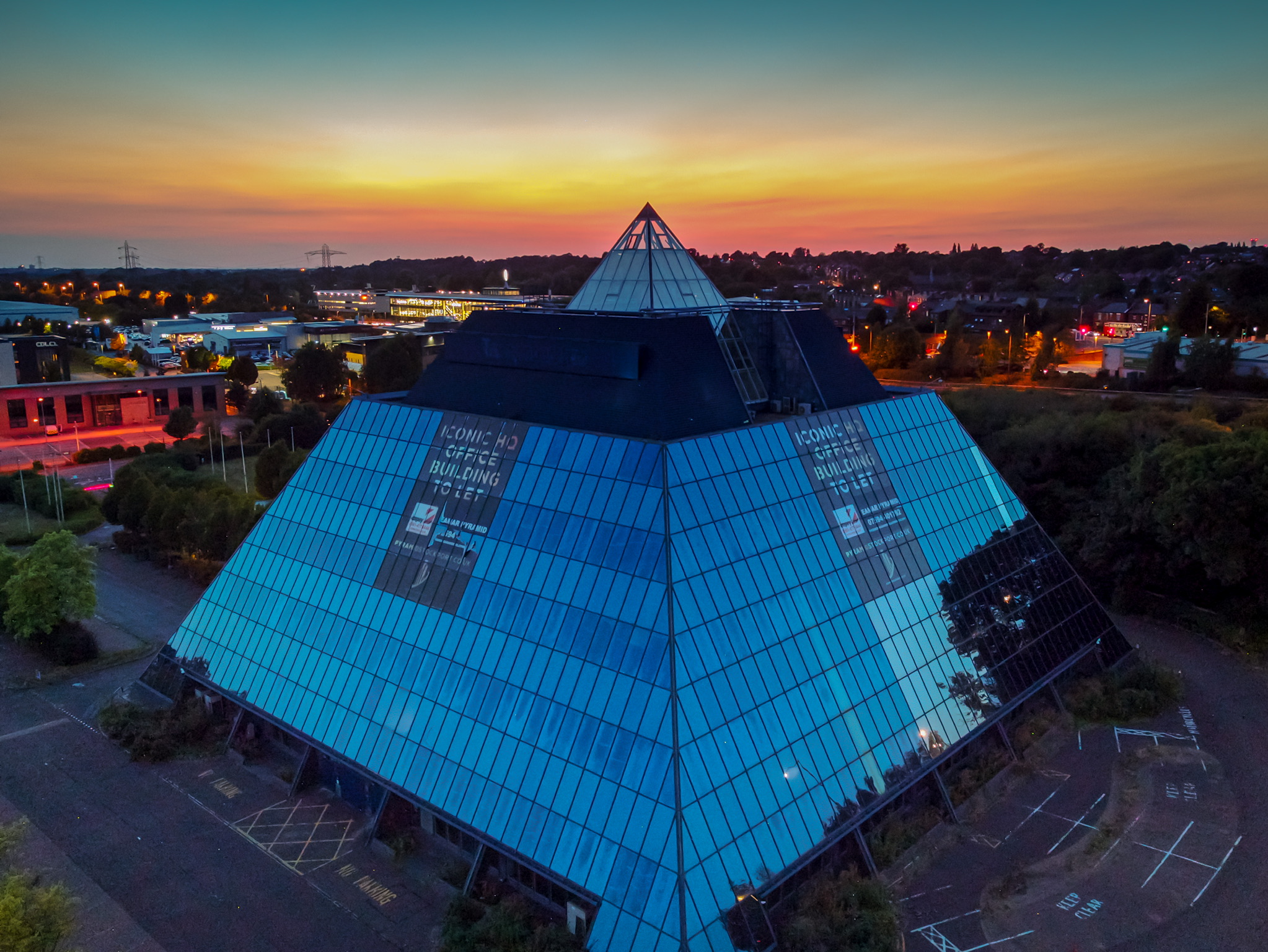 Stockport Pyramid Colour And B W Photos By Drone Grey Arrows Drone