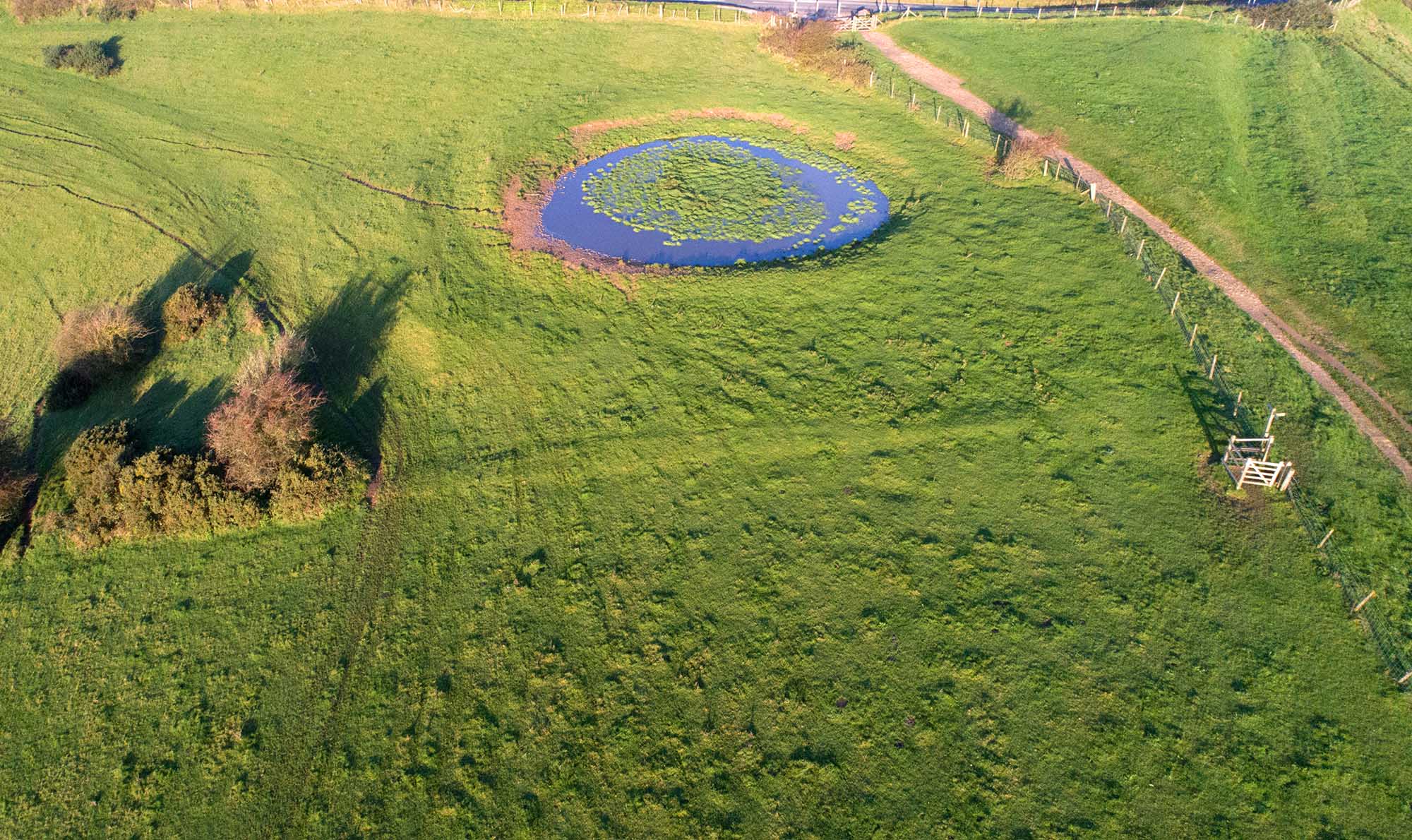 Ditchling Dew Pond Sussex Downs 2017 - Photos by Drone - Grey Arrows ...