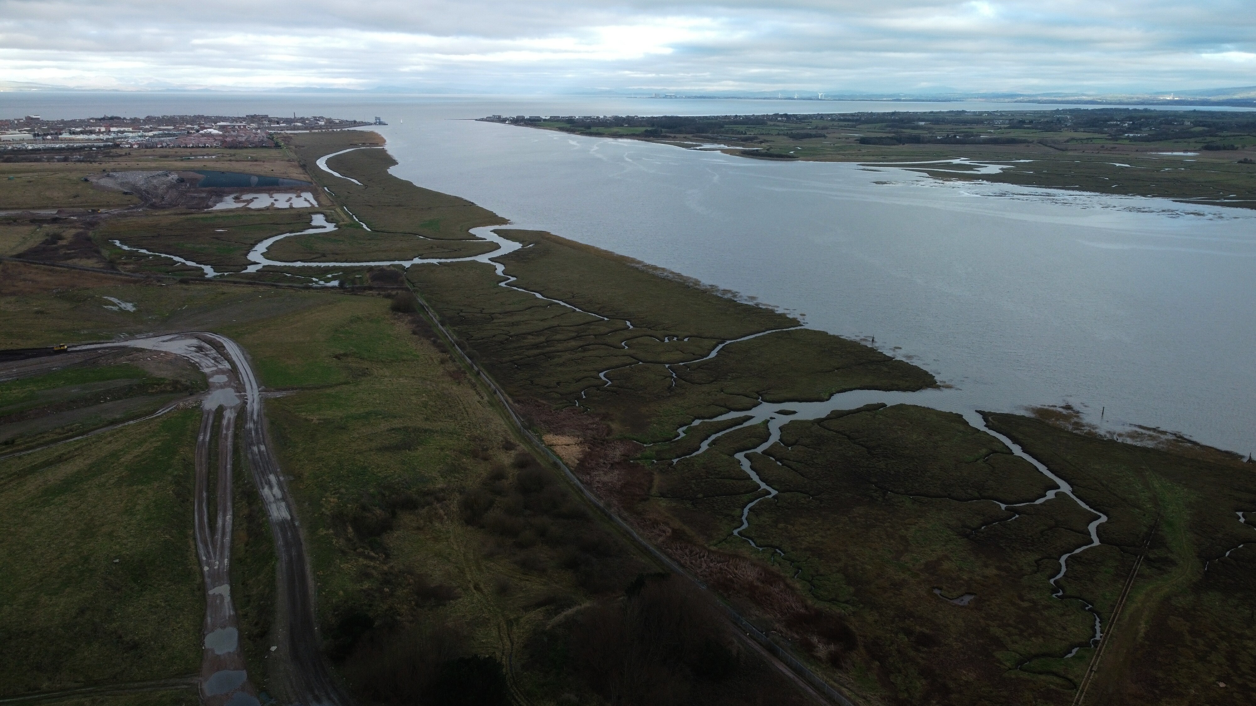 High tide on the River Wyre - Photos by Drone - Grey Arrows Drone Club UK