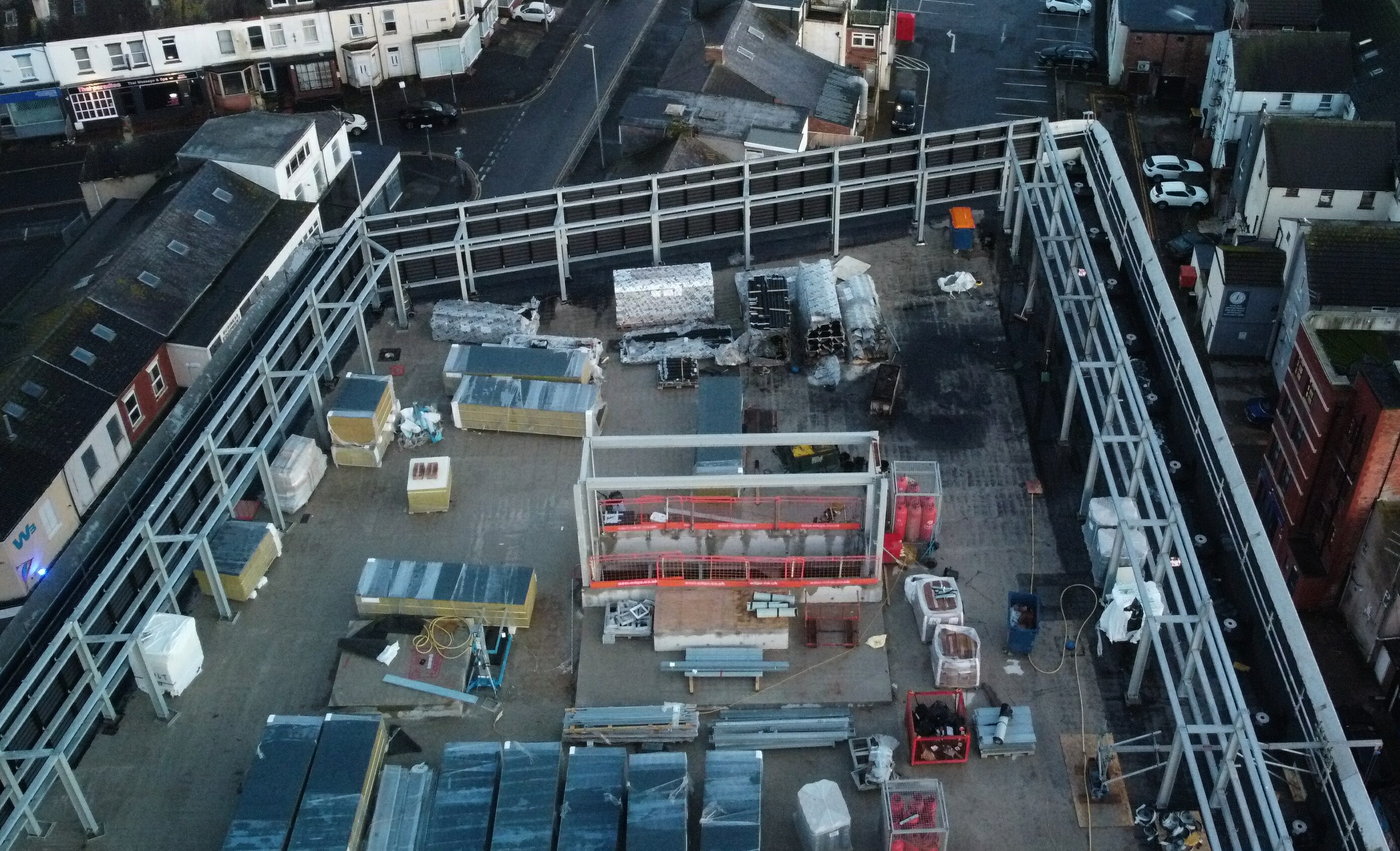 Blackpool new DWP building fire - Photos by Drone - Grey Arrows Drone ...