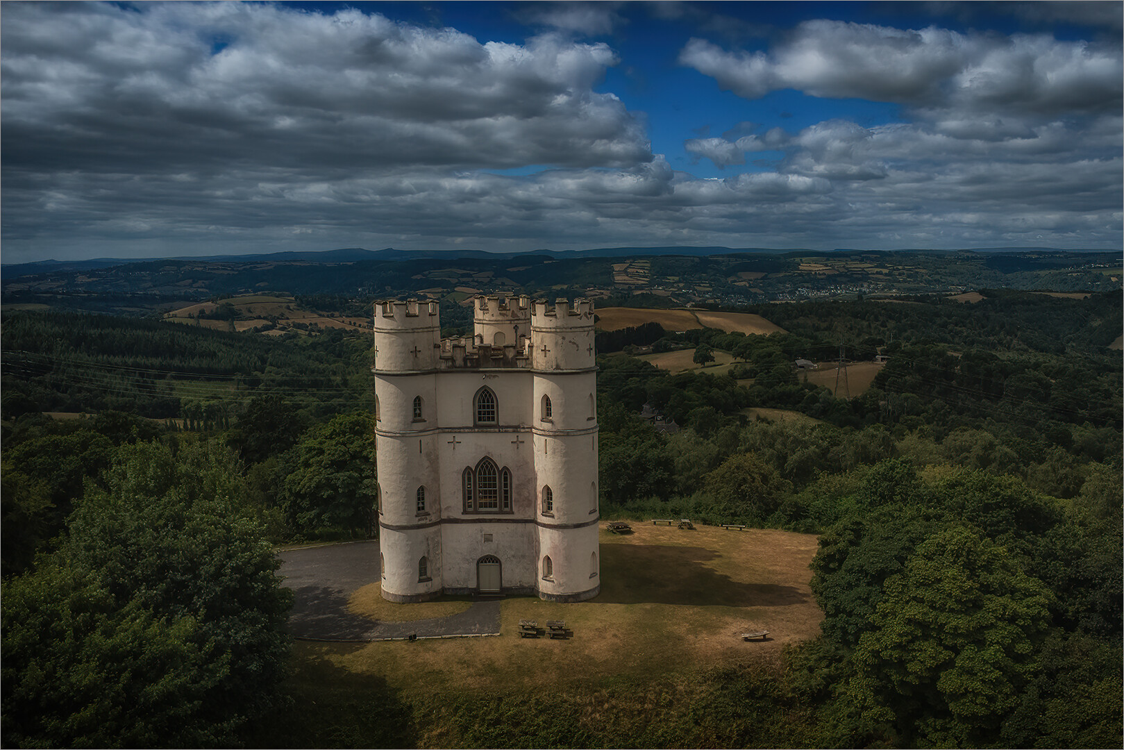 Lawrence Castle (Haldon Belvedere) - Photos by Drone - Grey Arrows ...