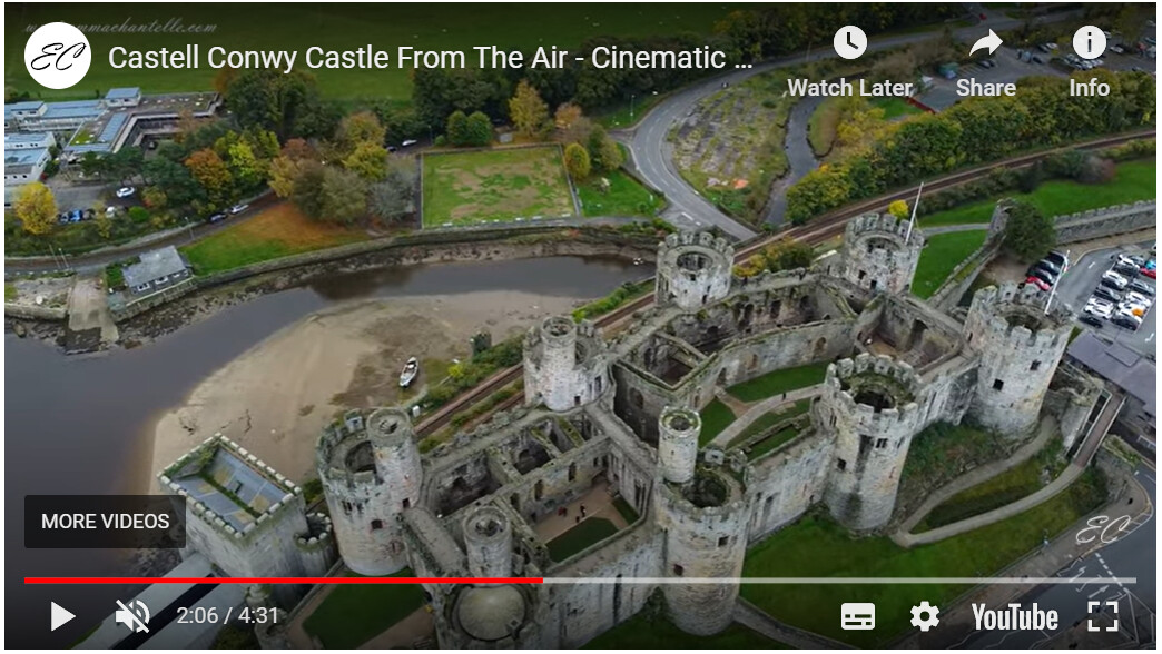 Castell Conwy Castle - Videos by Drone - Grey Arrows Drone Club UK