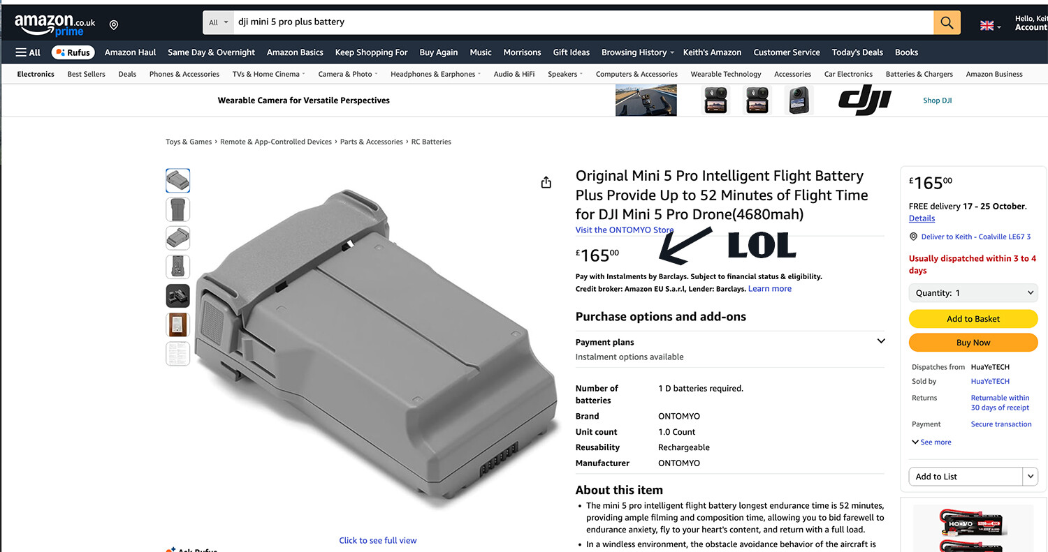 DJI Mini 5 Pro Intelligent Flight Battery "Plus" in the UK - Page 4 ...