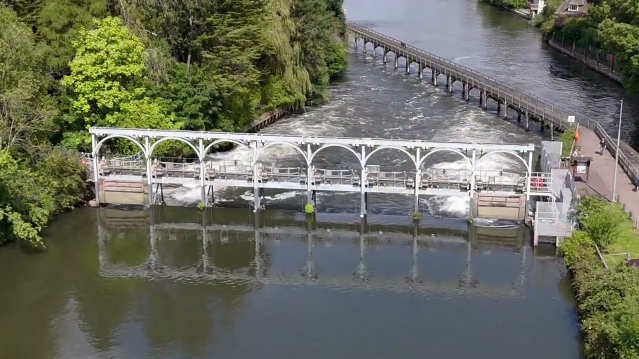 Marsh Lock and Weir Henley - On - Thames - Videos by Drone - Grey ...