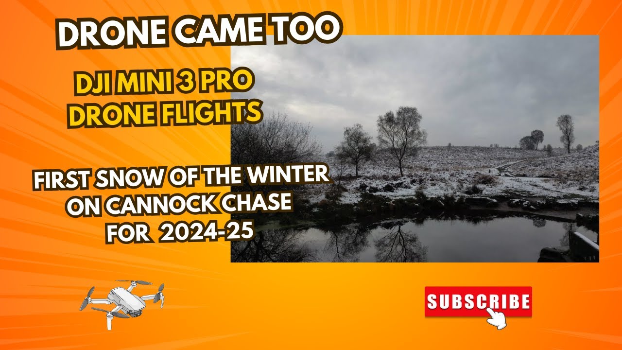 Drone video shows the first snowfall of winter 2024-25 over Cannock ...