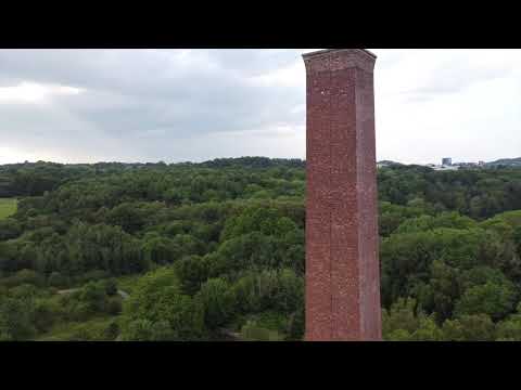 DJI Mavic Mini Drone flight around Stirchley Chimney, Telford Town Park ...