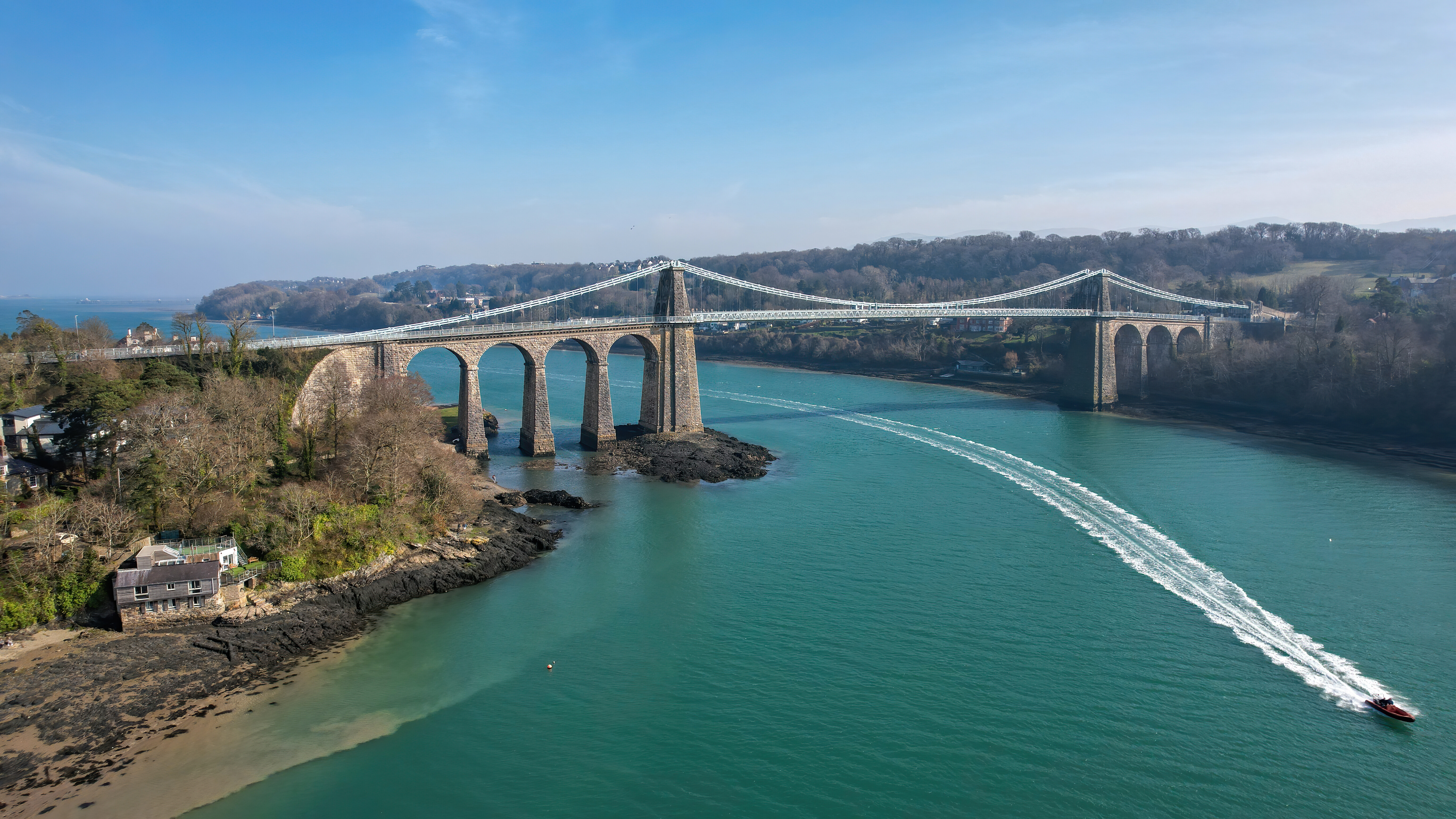 Porthaethwy (Menai Bridge) - Photos by Drone - Grey Arrows Drone Club UK