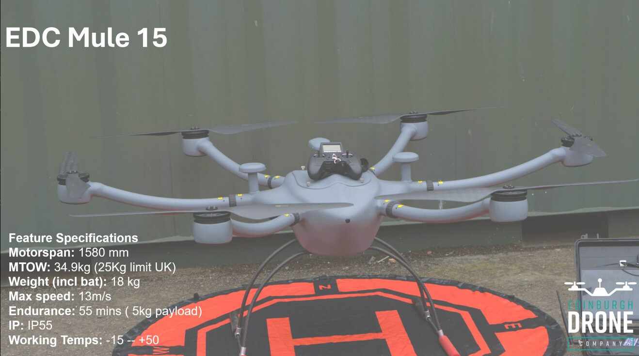 Made in Scotland, the EDC Mule 15 - Drone News - Grey Arrows Drone Club UK