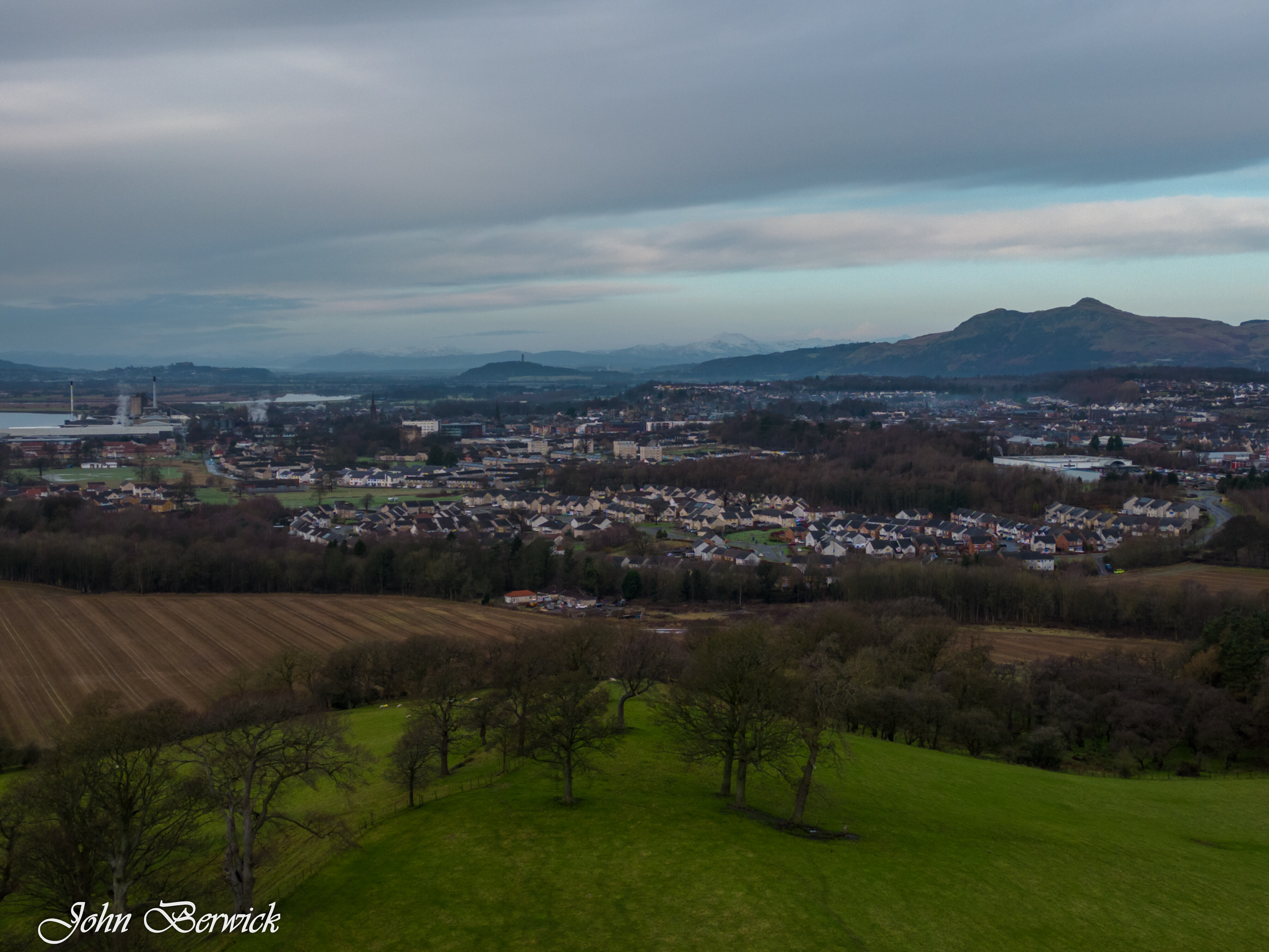 Clackmannan Tower. Alloa Tower, Alva Glen. Scotland - Photos by Drone ...