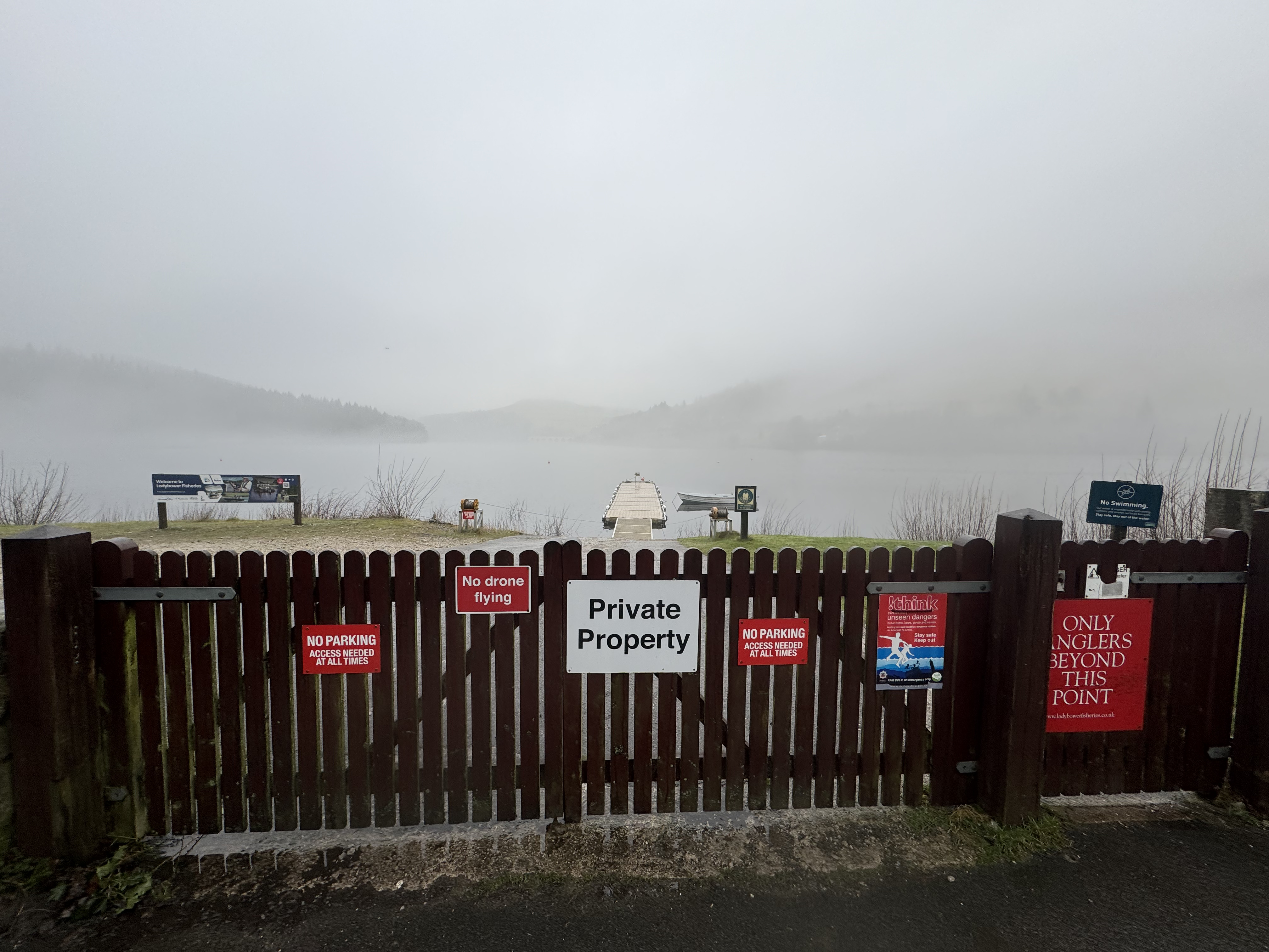 Ladybower Reservoir - Not to be put off by signs or mist - Photos by ...