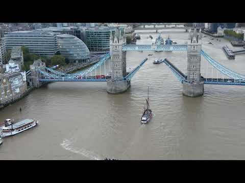 Tall ship under tower bridge - Videos by Drone - Grey Arrows Drone Club UK