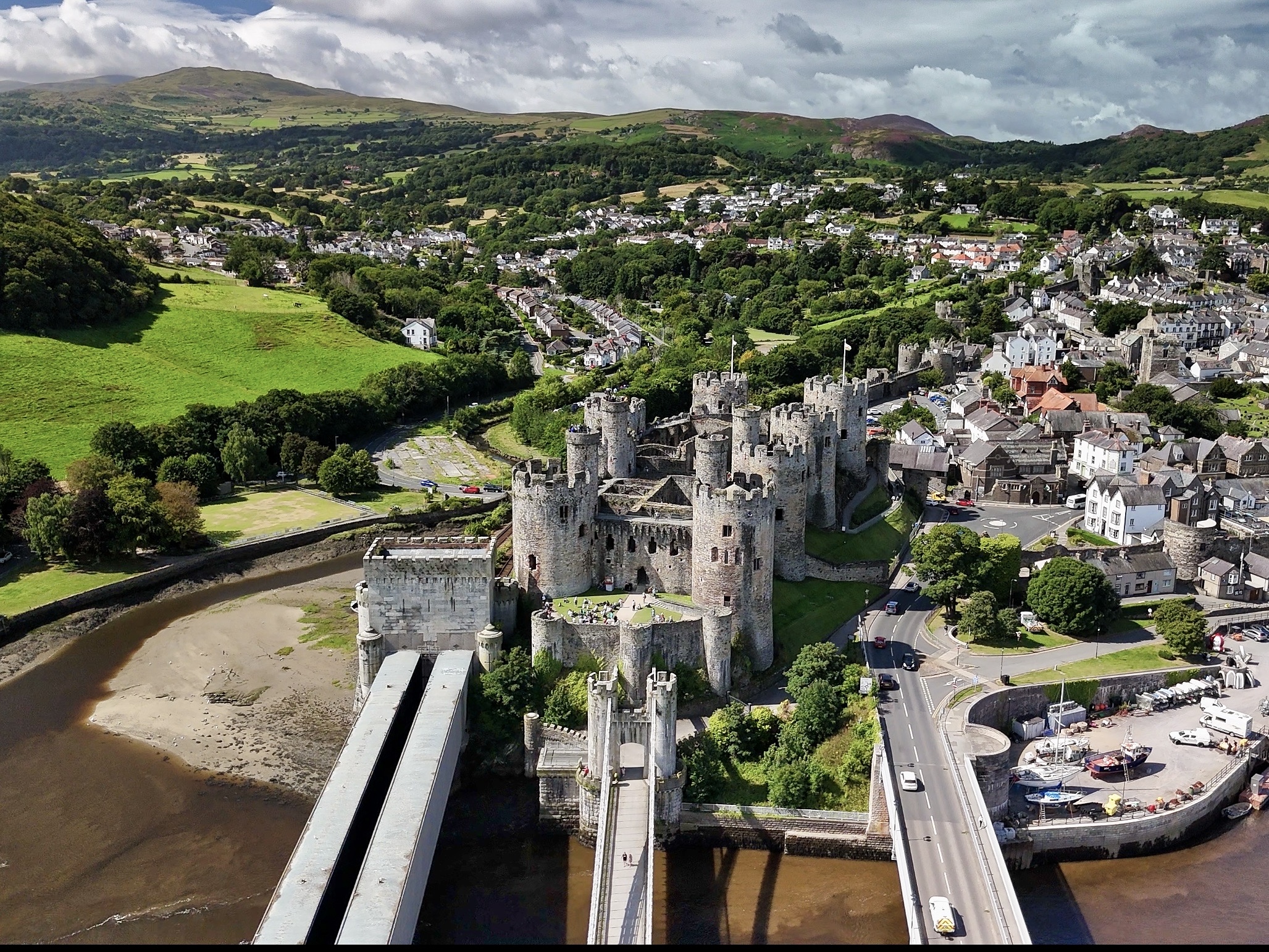 Conway Castle - Conway, Wales - Photos by Drone - Grey Arrows Drone Club UK