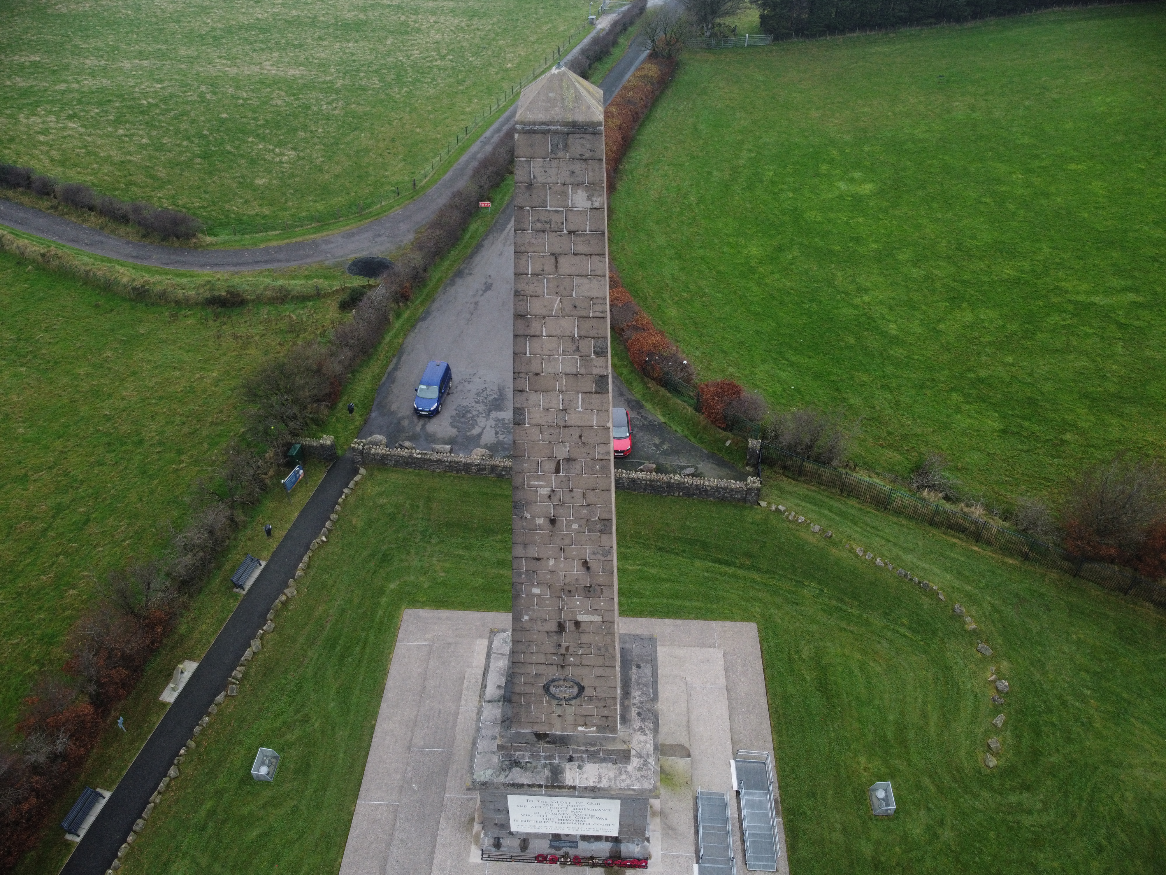 Knockagh Monument, Antrim - Photos by Drone - Grey Arrows Drone Club UK