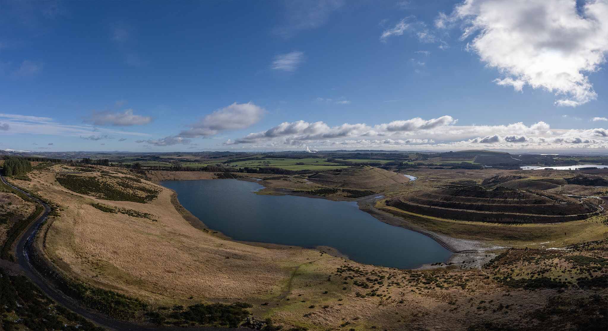 St. Ninians Former Opencast Mine, Fife - Photos by Drone - Grey Arrows ...